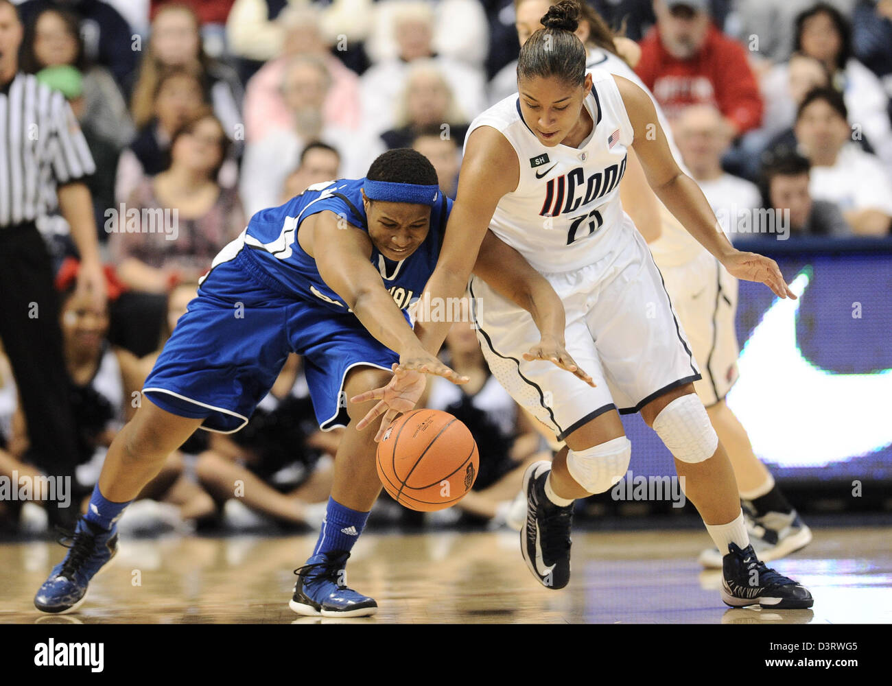 Storrs, CT, USA 23rd Feb, 2013. Connecticut Huskies forward Kaleena ...