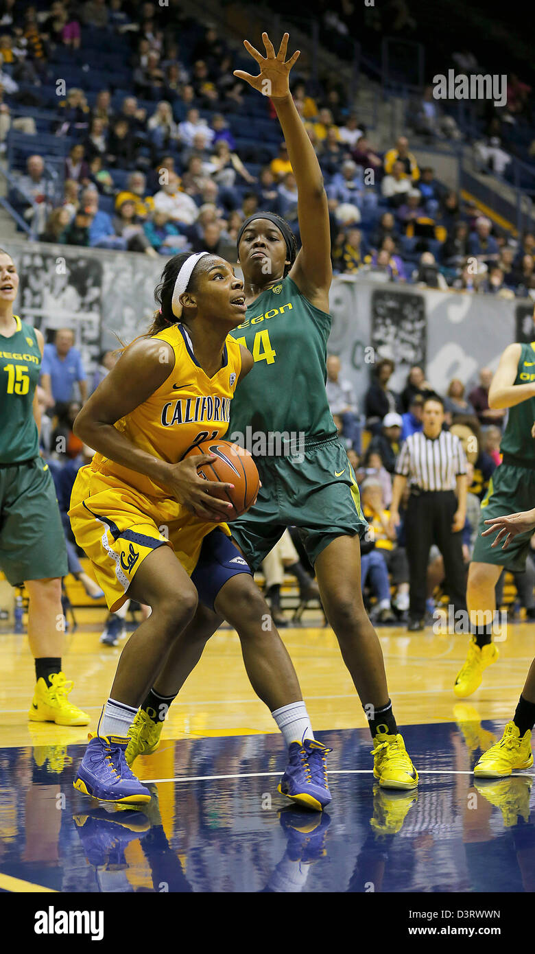 Berkeley, CA, USA. 22nd Feb, 2013. During the NCAA Womens Basketball ...