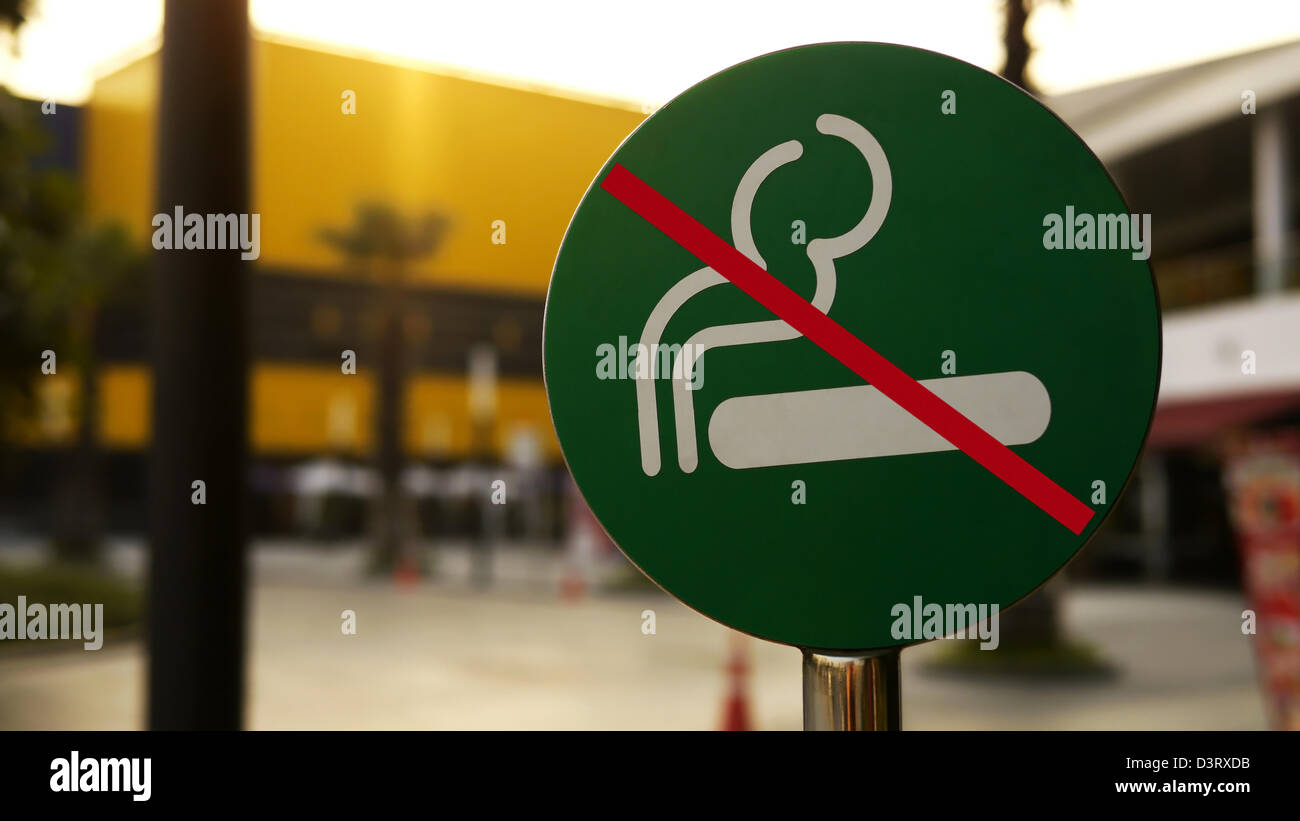 Sign or Symbol of No Smoking Area Stock Photo - Alamy