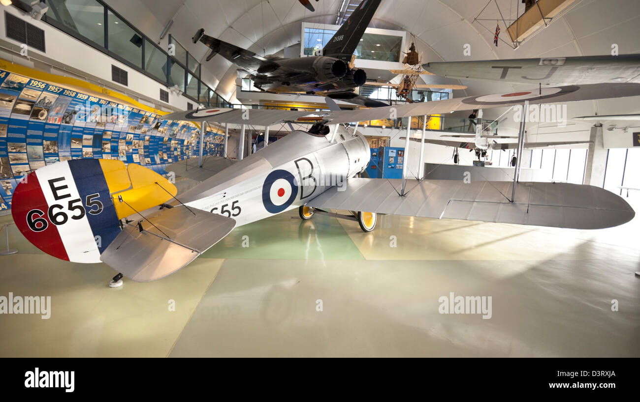 The Sopwith 7F.1 Snipe, British single-seat biplane fighter, on display ...