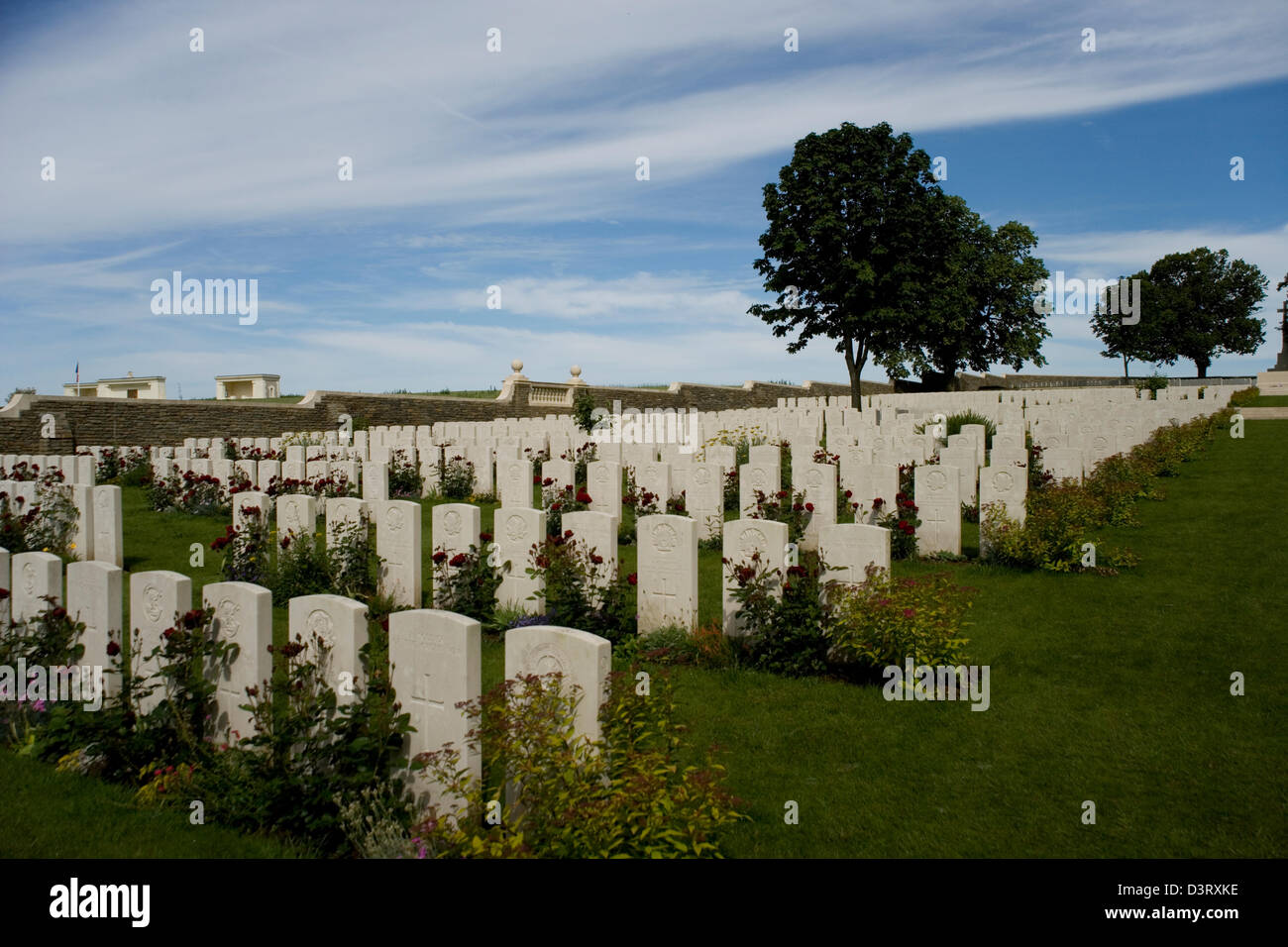 Serre Road No1 British cemetery on the Somme containing 2100 graves ...