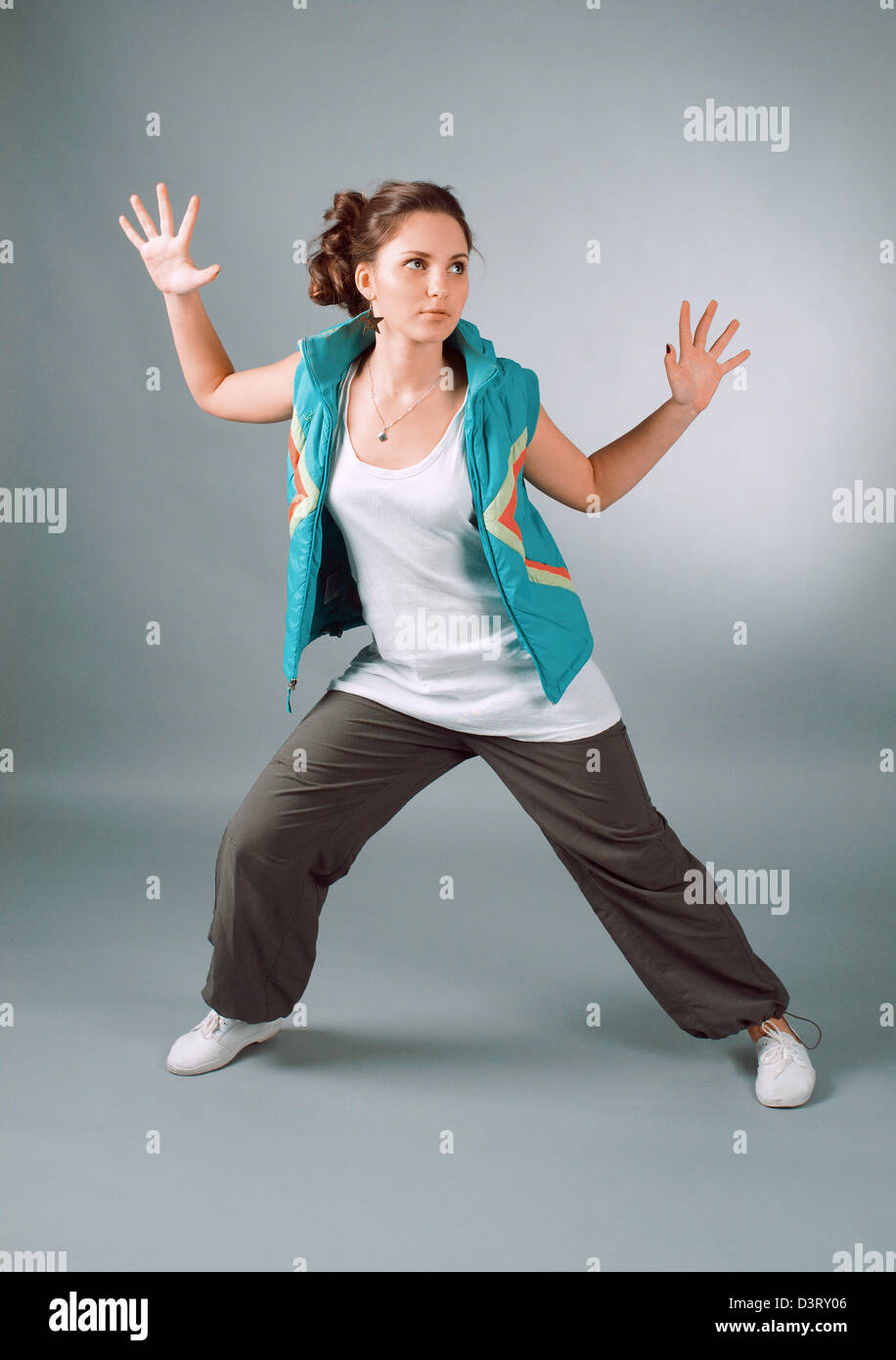 cool looking dancer posing . breakdance Stock Photo - Alamy