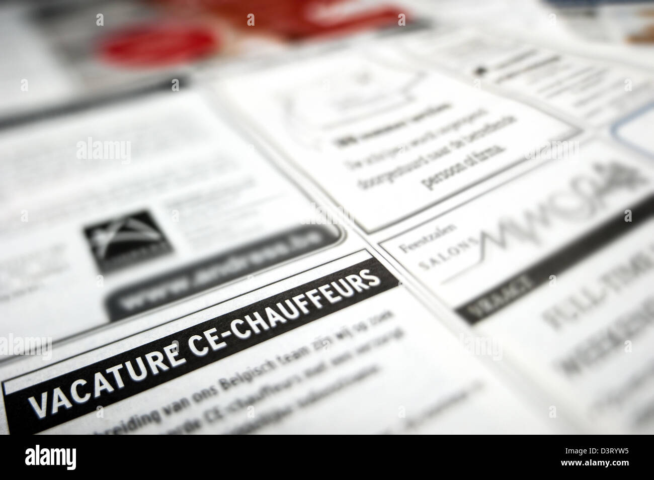 Employment ad newspaper hi-res stock photography and images - Alamy