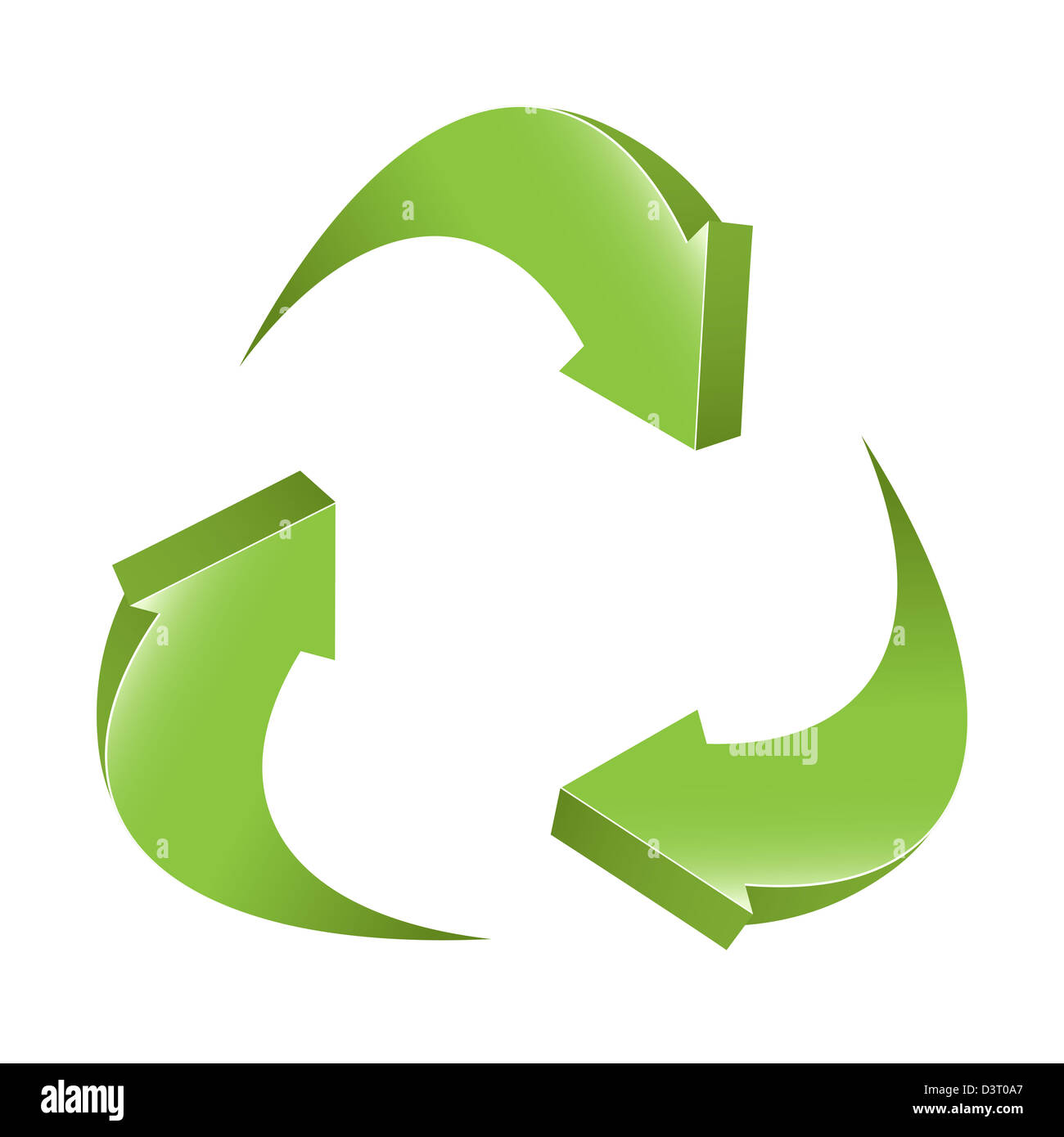 Illustration three green arrows on white background Stock Photo - Alamy