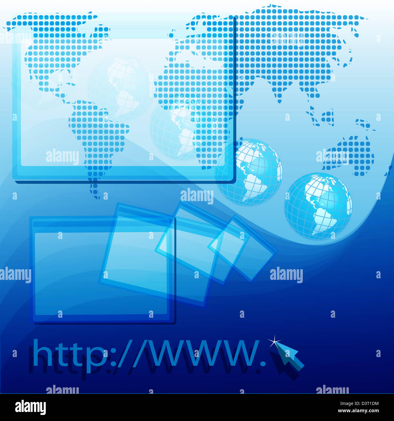 Abstract internet texture with globe and inscription Stock Photo - Alamy