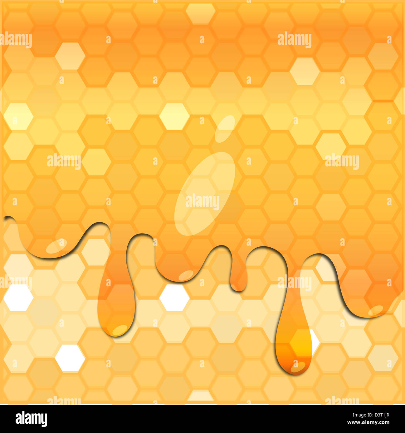 illustration, organic texture fluid honey in honeycomb Stock Photo - Alamy