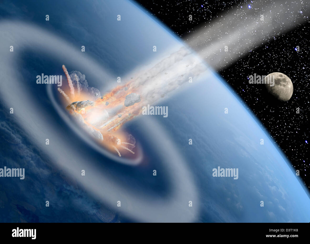 Asteroid impact Earth Stock Photo - Alamy