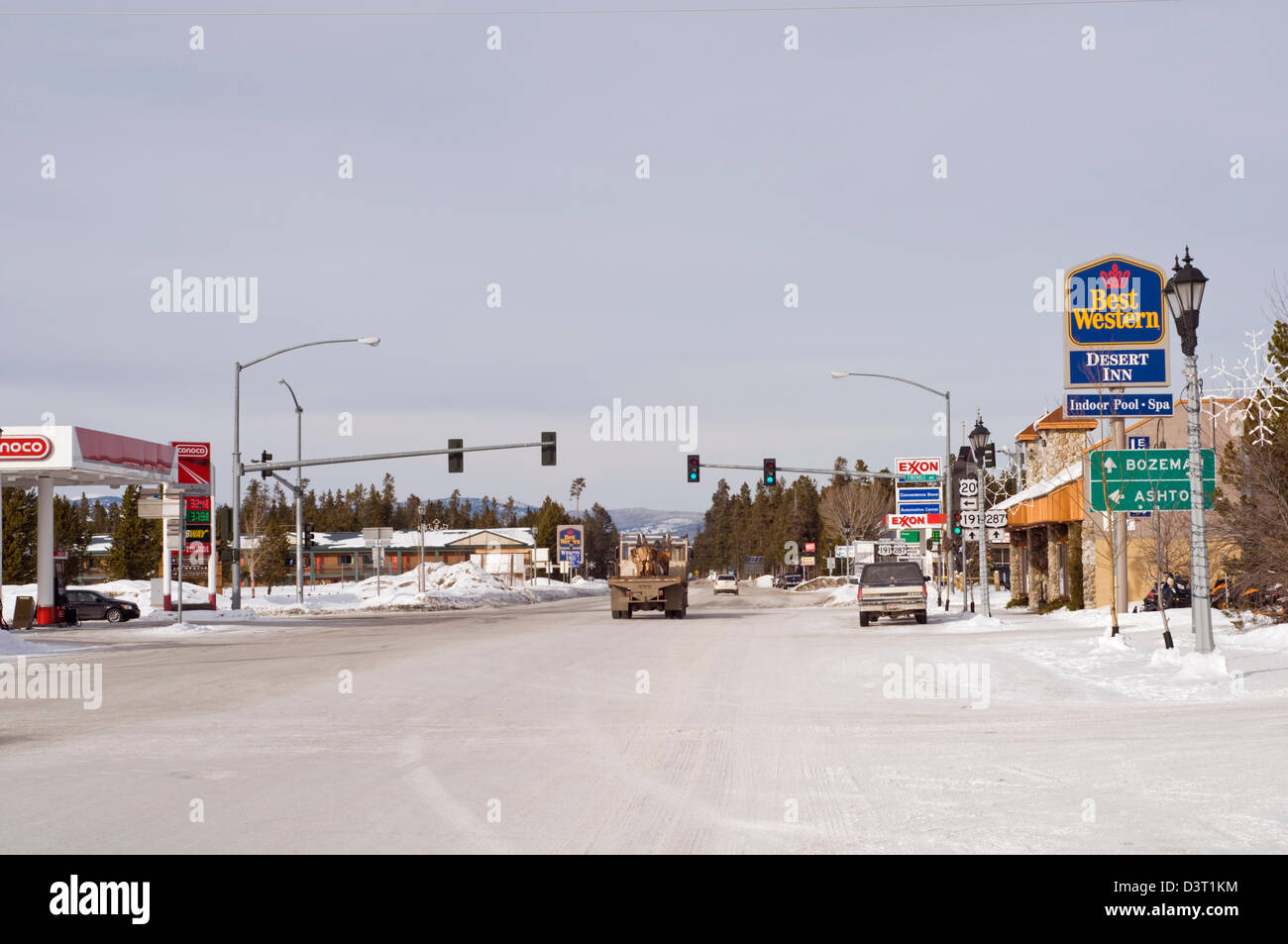 The main road through West Yellowstone in Montana, USA Stock Photo - Alamy