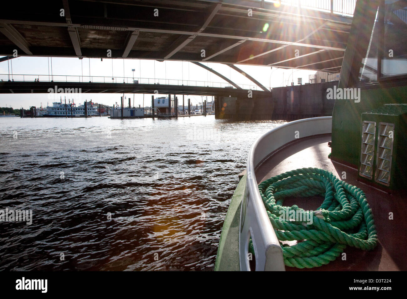 Hamburg, Germany, a barge bow Stock Photo - Alamy