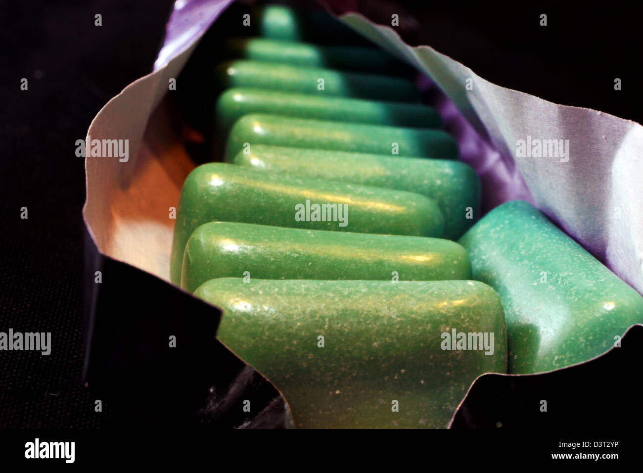 chewing gum silver foil Stock Photo - Alamy