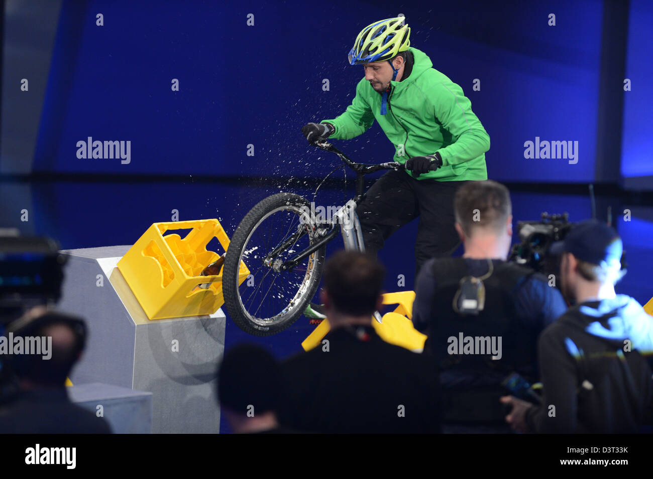 Candidate Daniel Rall in action during the German television show ...