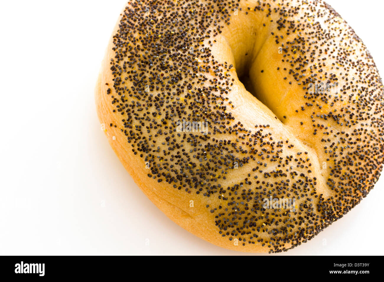 Freshly baked poppyseed bagel Stock Photo - Alamy
