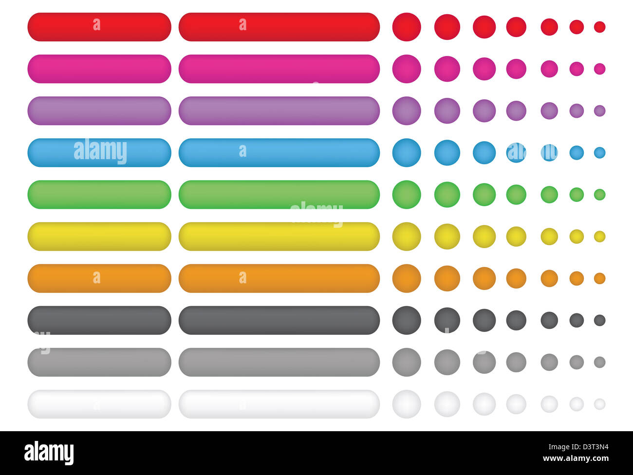 set of color push buttons Stock Photo - Alamy