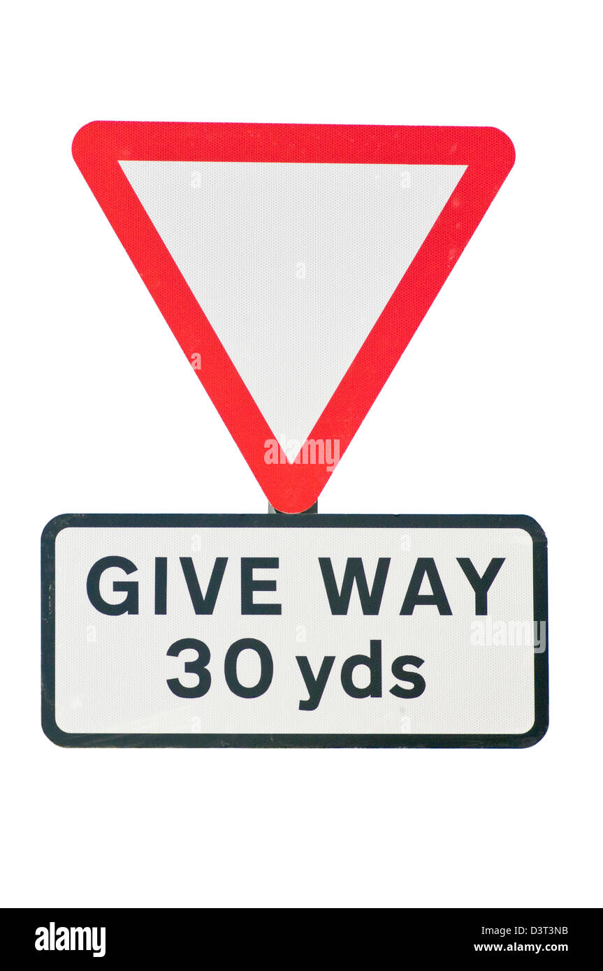 Give way sign give way Cut Out Stock Images & Pictures - Alamy