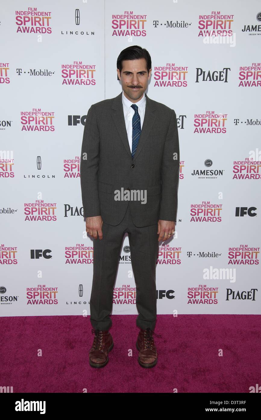 Actor Jason Schwartzman arrives at the 2013 Film Independent Spirit ...