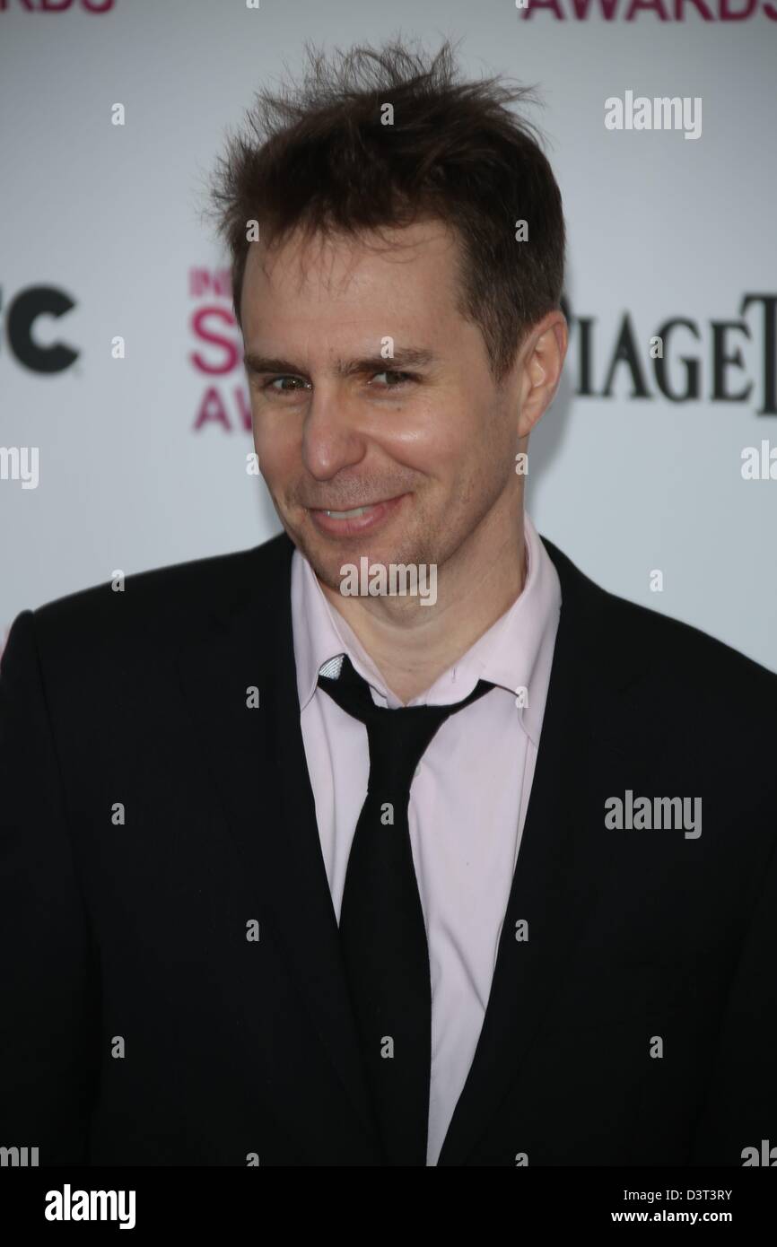 Actor Sam Rockwell arrives at the 2013 Film Independent Spirit Awards ...