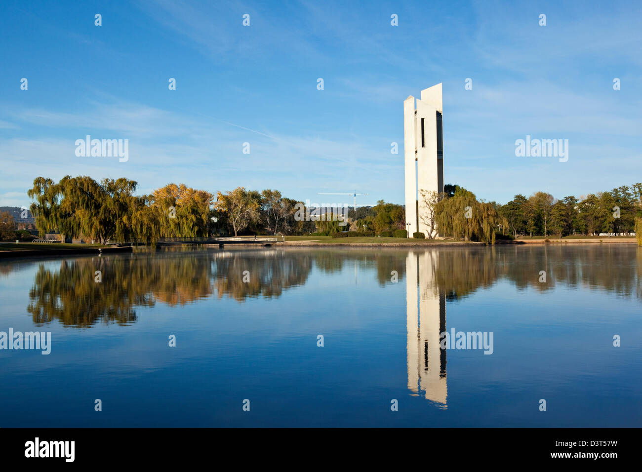 The National Carillon bell tower on Lake Burley Griffin. Canberra ...