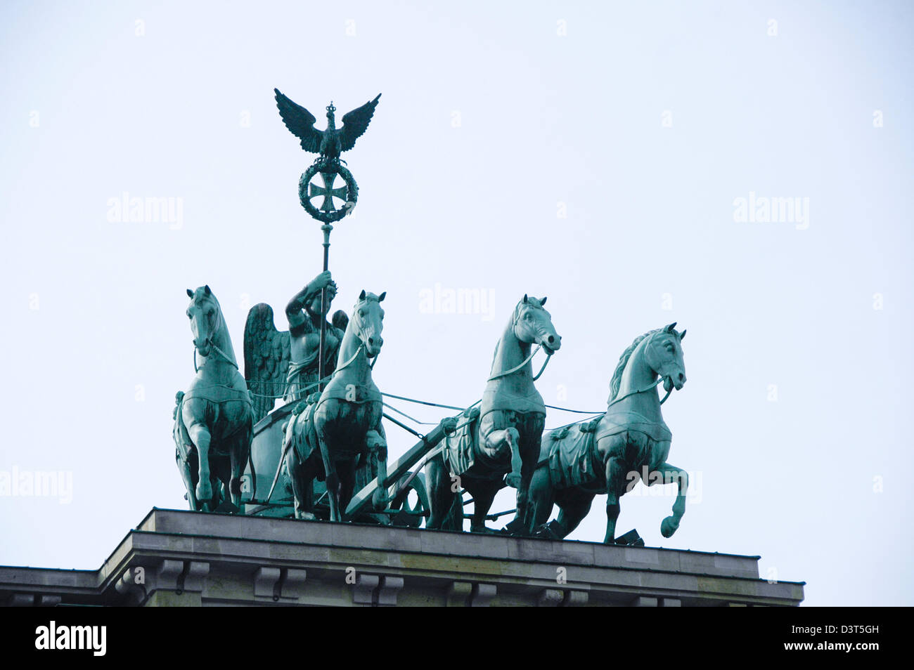 Germany, Berlin The 'Quadriga' statue of the Goddess of Victory by ...