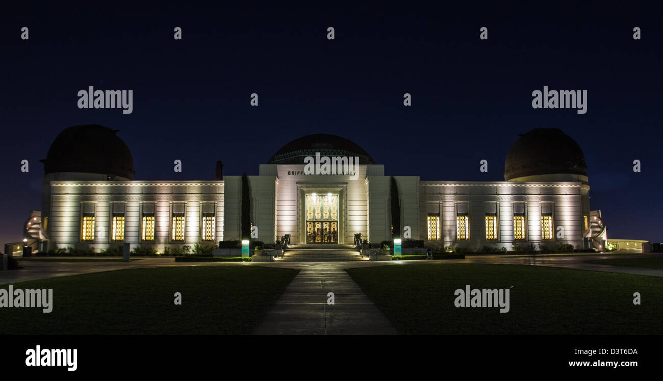 The Griffith Observatory at night Stock Photo - Alamy