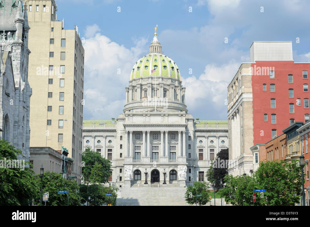 Capitol building in Harrisburg Pennsylvania, state government offices ...