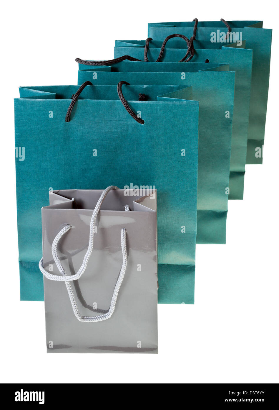 several paper shopping bags isolated on white backgrounds Stock Photo ...