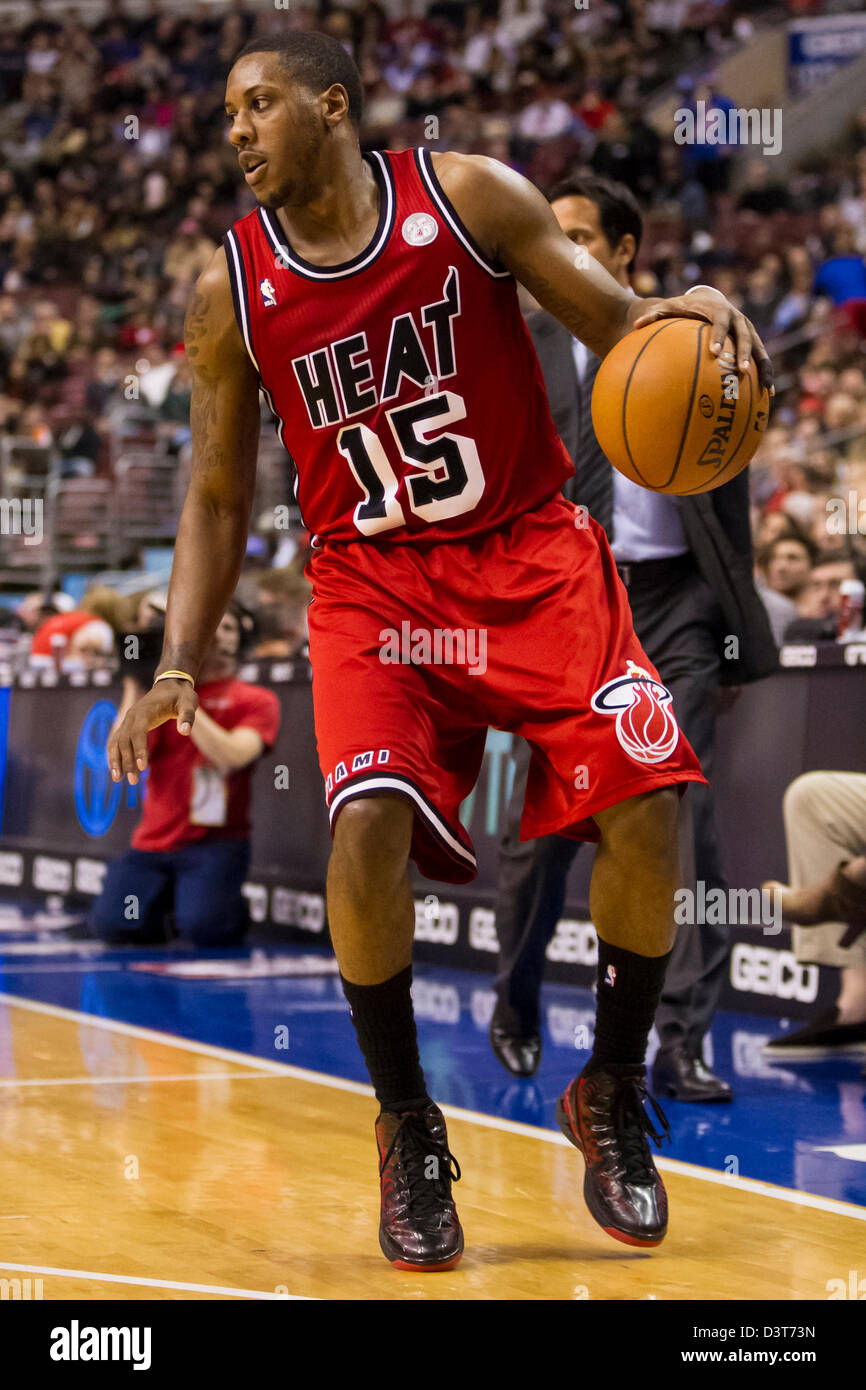 Philadelphia, USA. 23rd Feb, 2013. Miami Heat point guard Mario ...