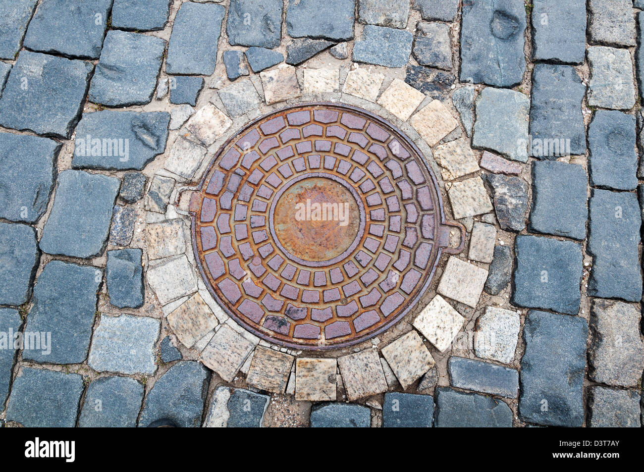 manhole in the street Stock Photo - Alamy