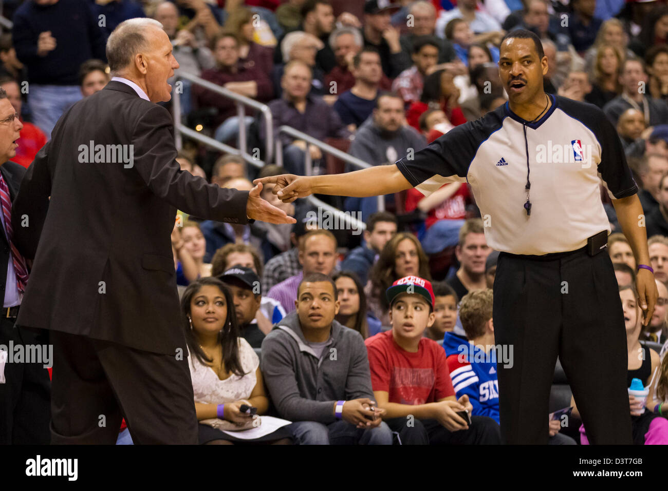 February 23, 2012: referee Bennie Adams (47) keeps his eye on the play ...