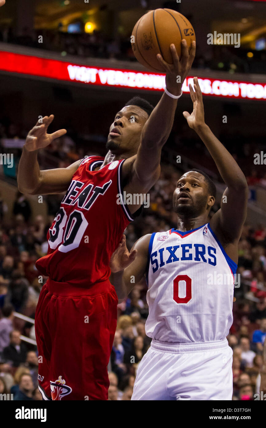 February 23, 2012: Miami Heat point guard Norris Cole (30) goes up for ...