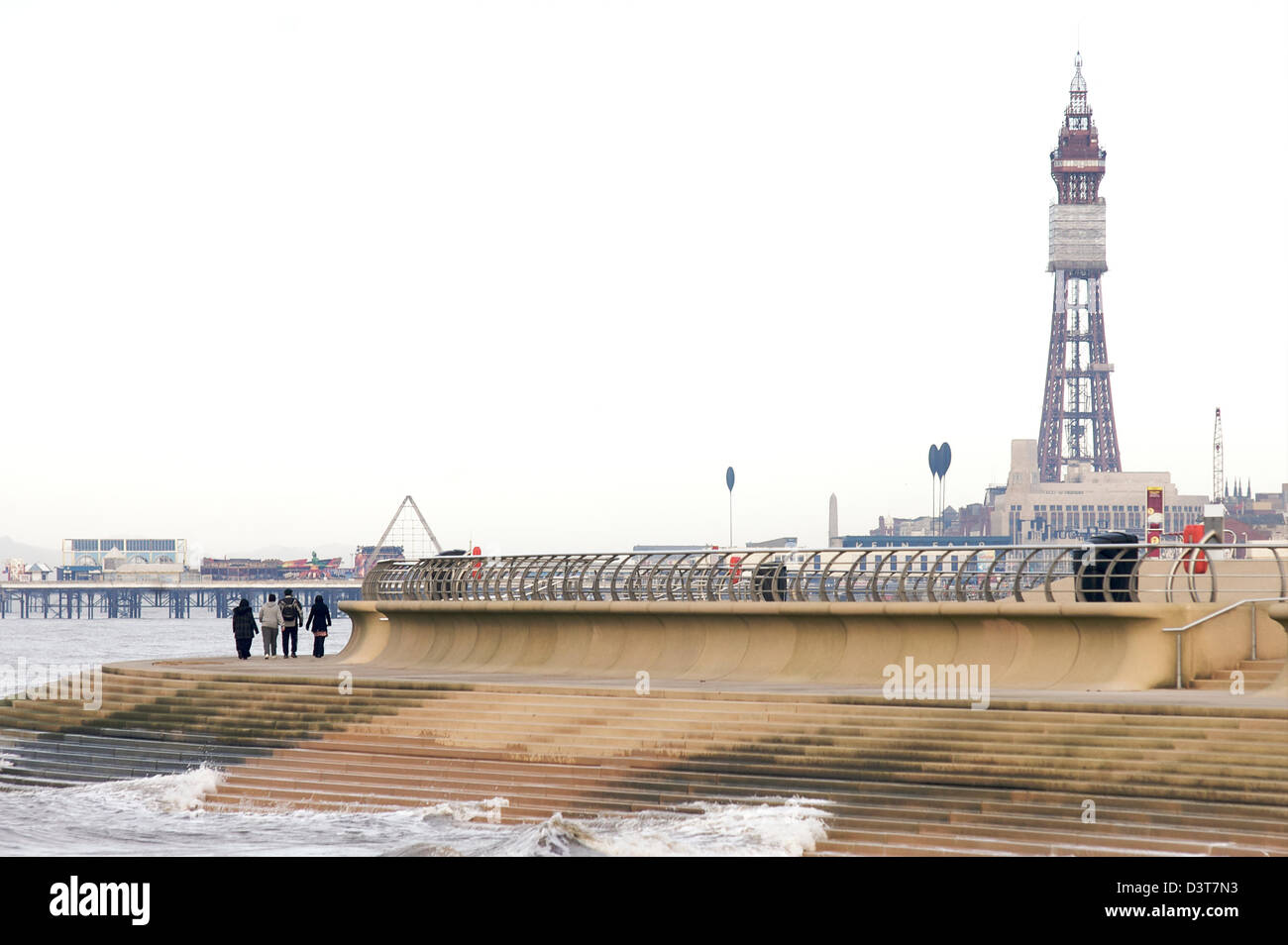 Blackpool Promenade,tower and headland Stock Photo - Alamy