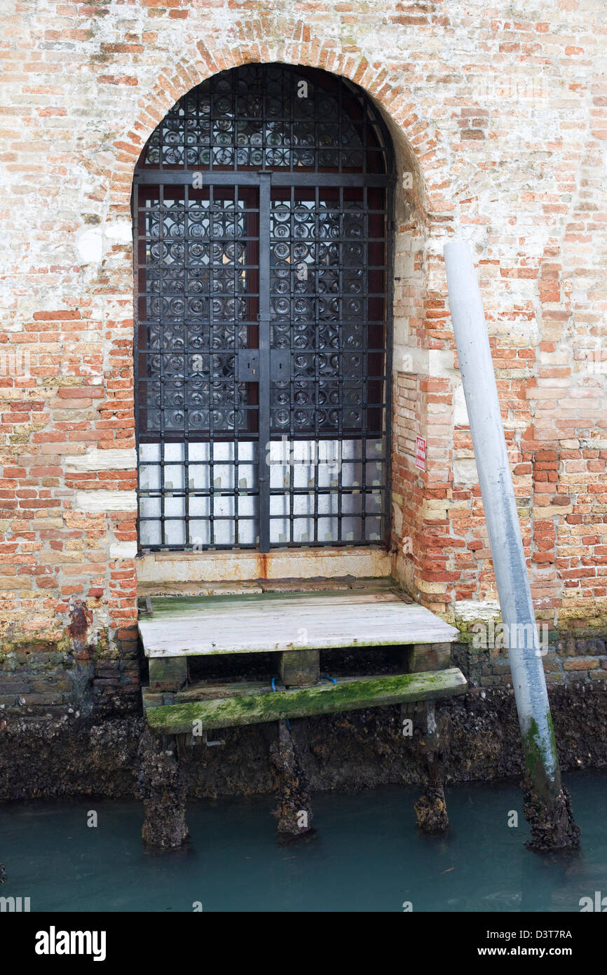 Doorway And steps Submerged on The Water ways of Venice Italy Stock ...