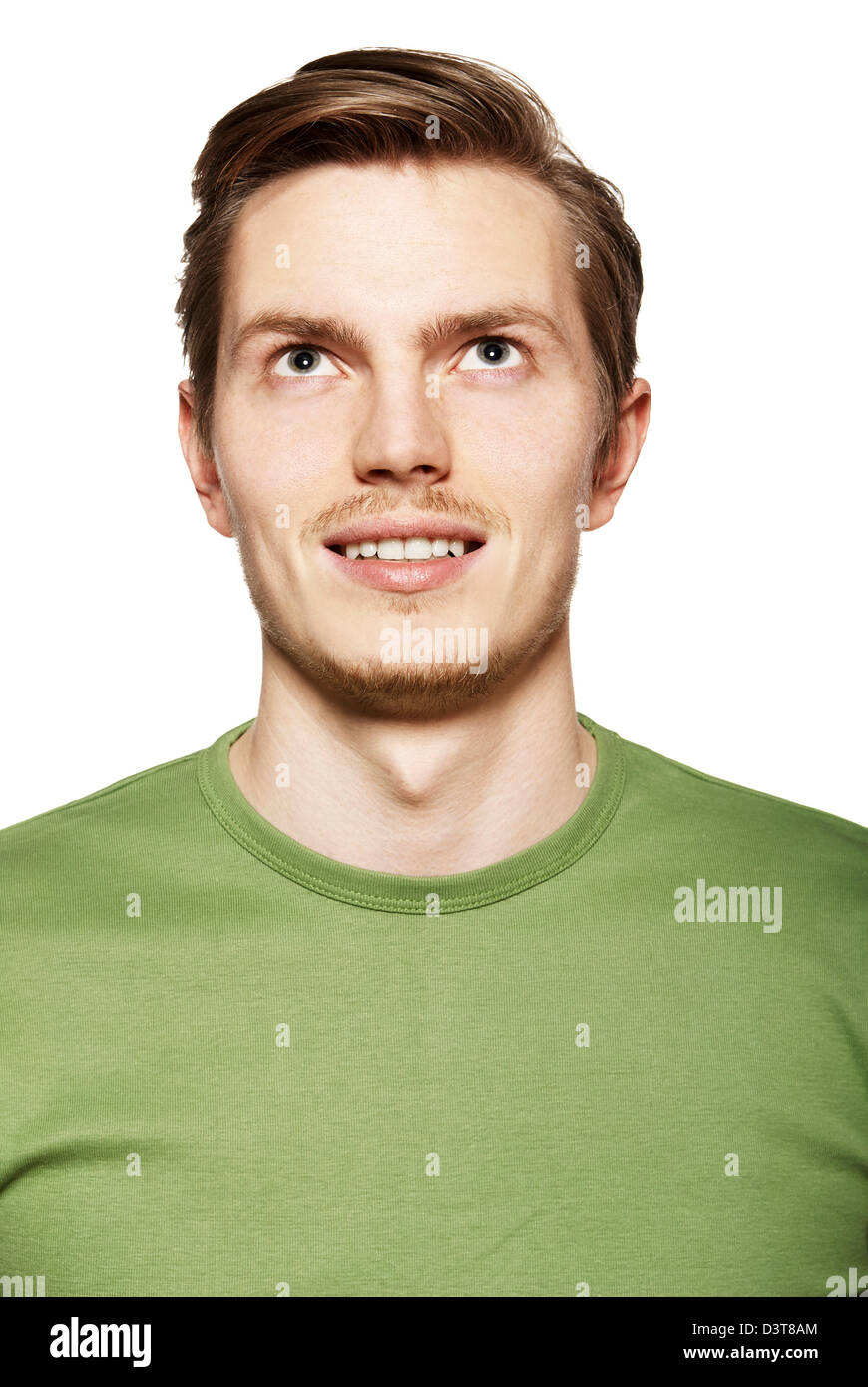 Portrait of young man. Facial expression. Funny face Stock Photo - Alamy