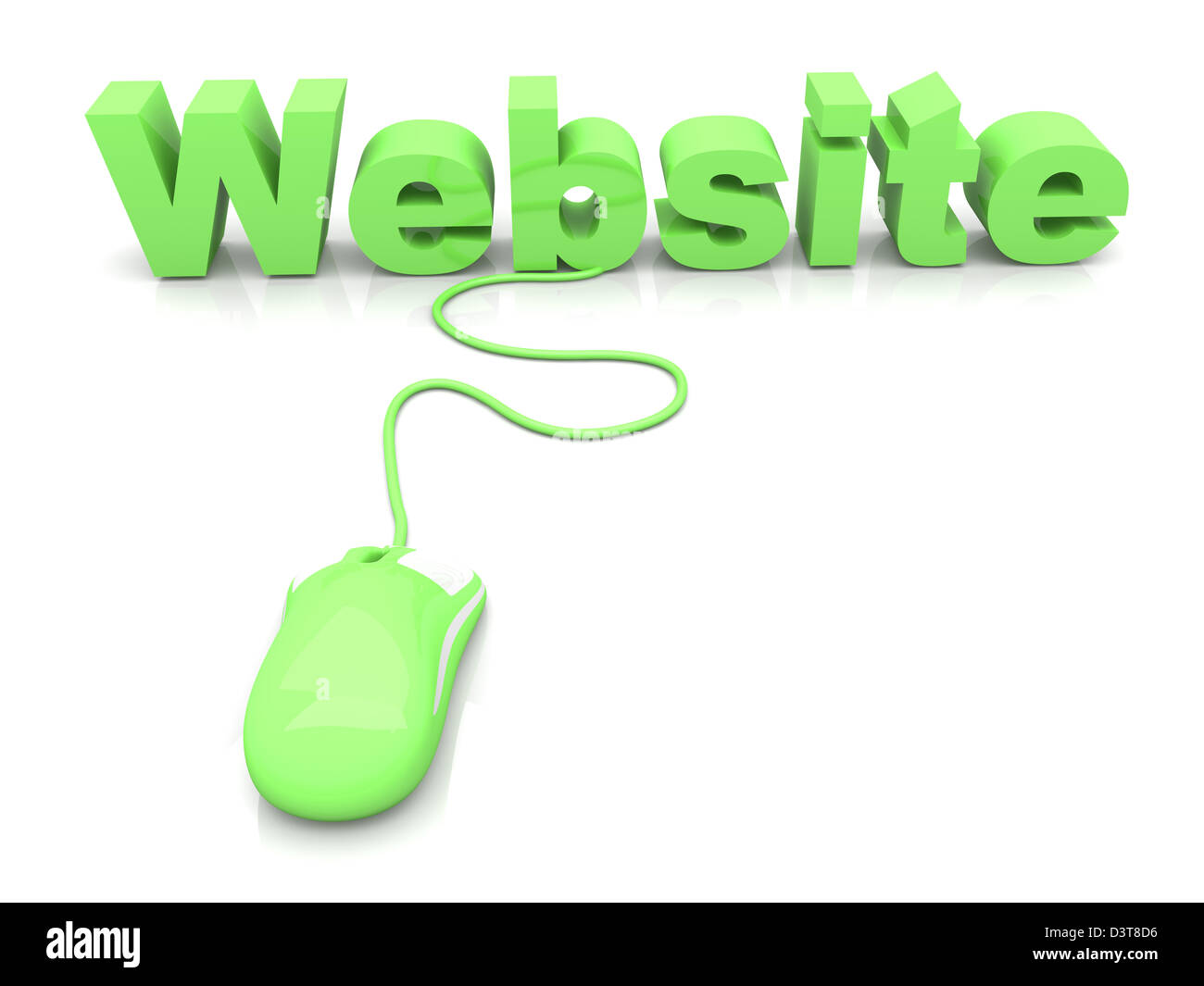 Website click. 3D rendered Illustration. Isolated on white Stock Photo ...