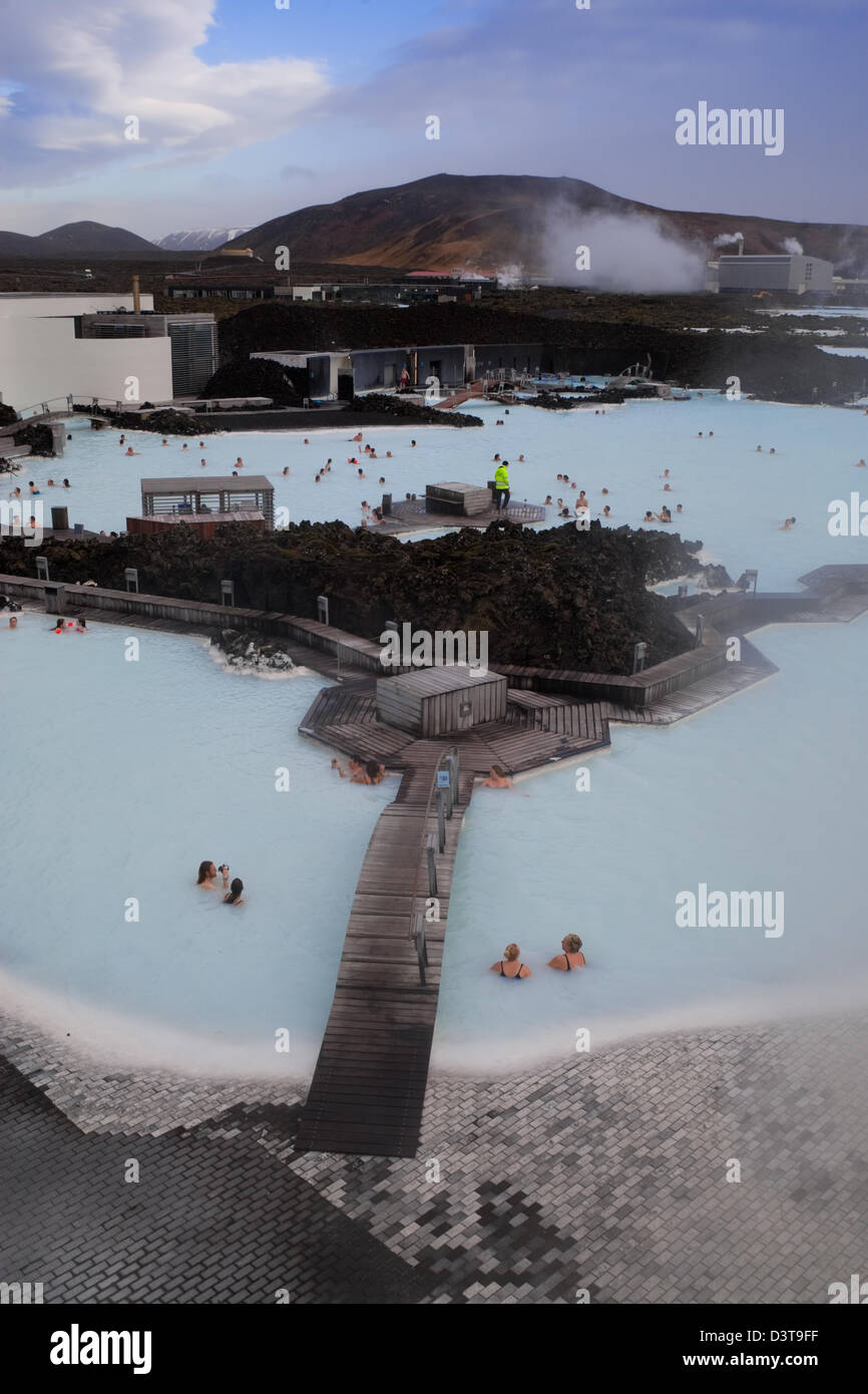 The Blue Lagoon, Iceland, a man-made pool of naturally occurring ...