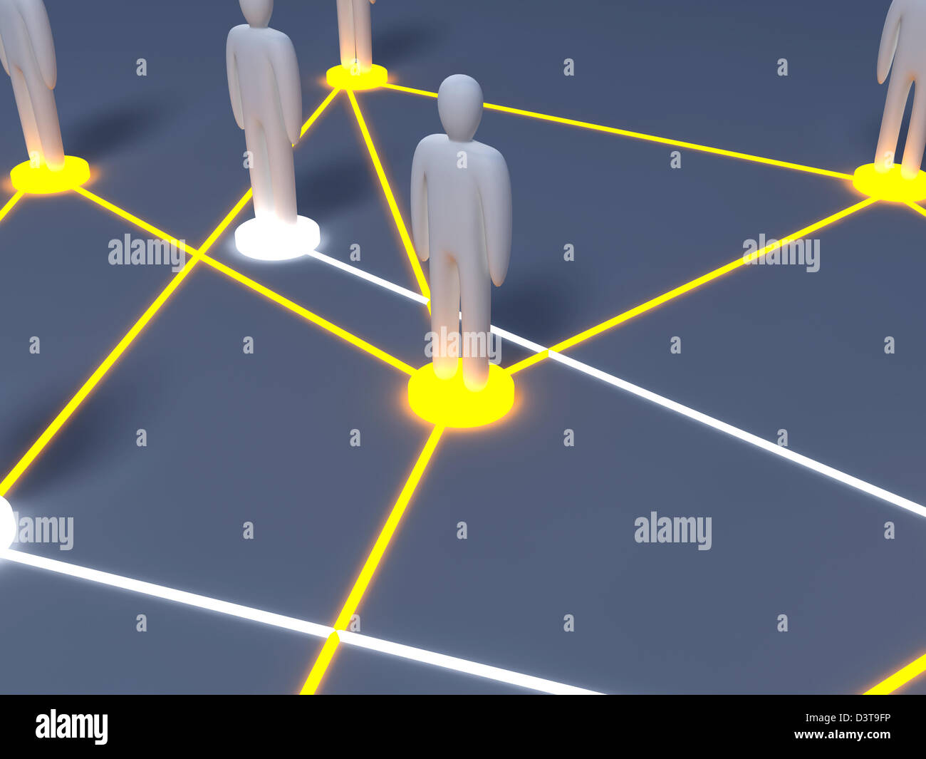 Connected People. 3D rendered illustration Stock Photo - Alamy