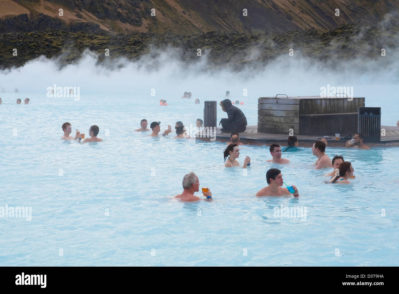 The Blue Lagoon, Iceland, a man-made pool of naturally occurring ...