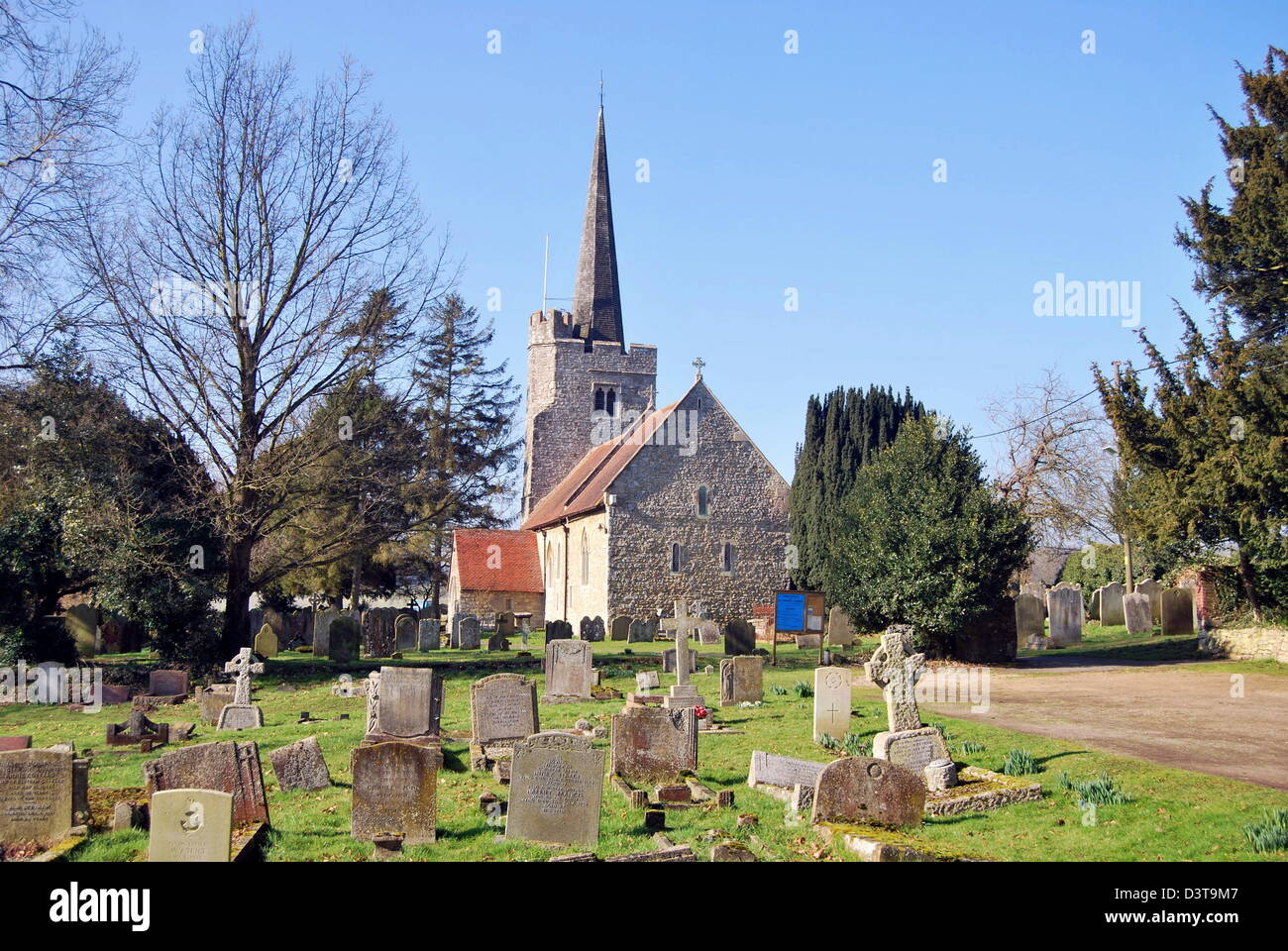A photograph of an old church in Barming, Kent just outside Maidstone ...