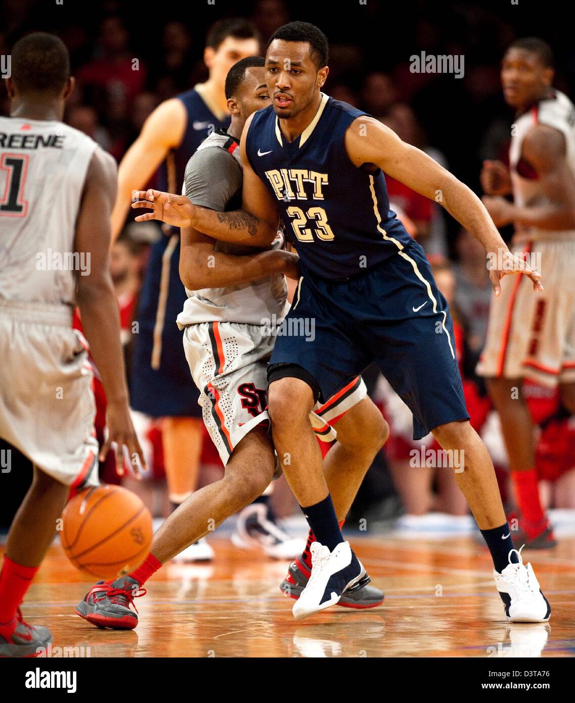 New York, New York, U.S. 24th Feb, 2013. Pitt's guard/forward Trey ...