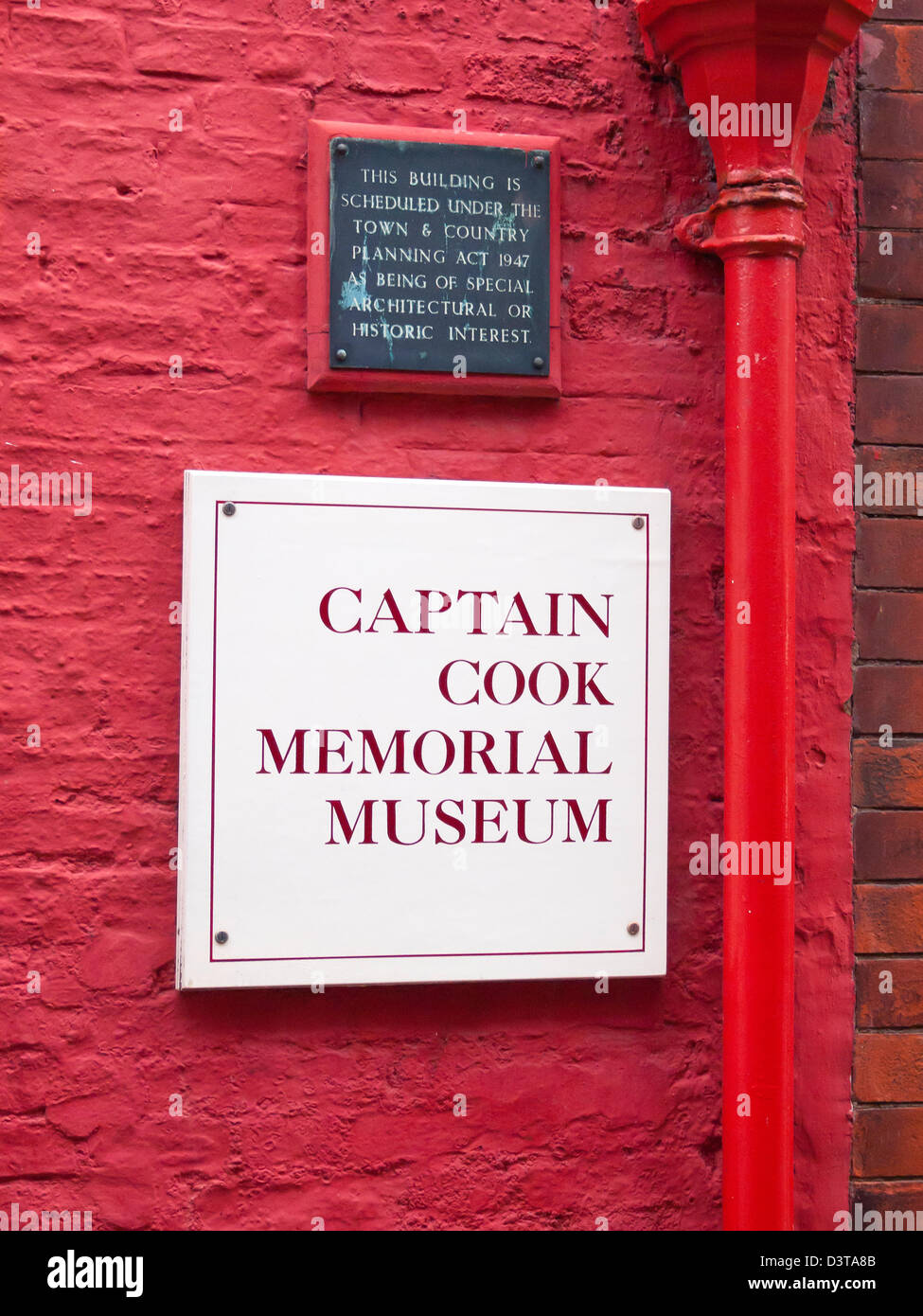 The Captain Cook Memorial Museum Grape Lane Whitby North Yorkshire sign ...
