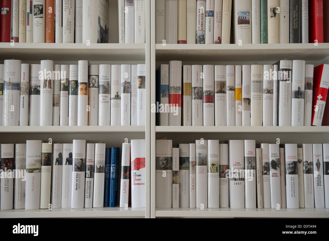 Hamburg, Germany, a wall shelf with books Stock Photo - Alamy