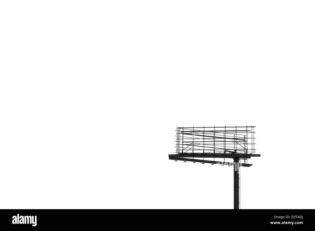 Detail of billboard signage with white sky Stock Photo - Alamy