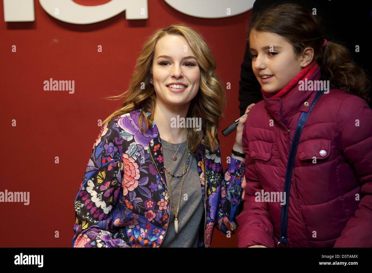 Madrid, Spain. 24th Feb, 2013. Singer Bridgit Mendler attends a meeting ...