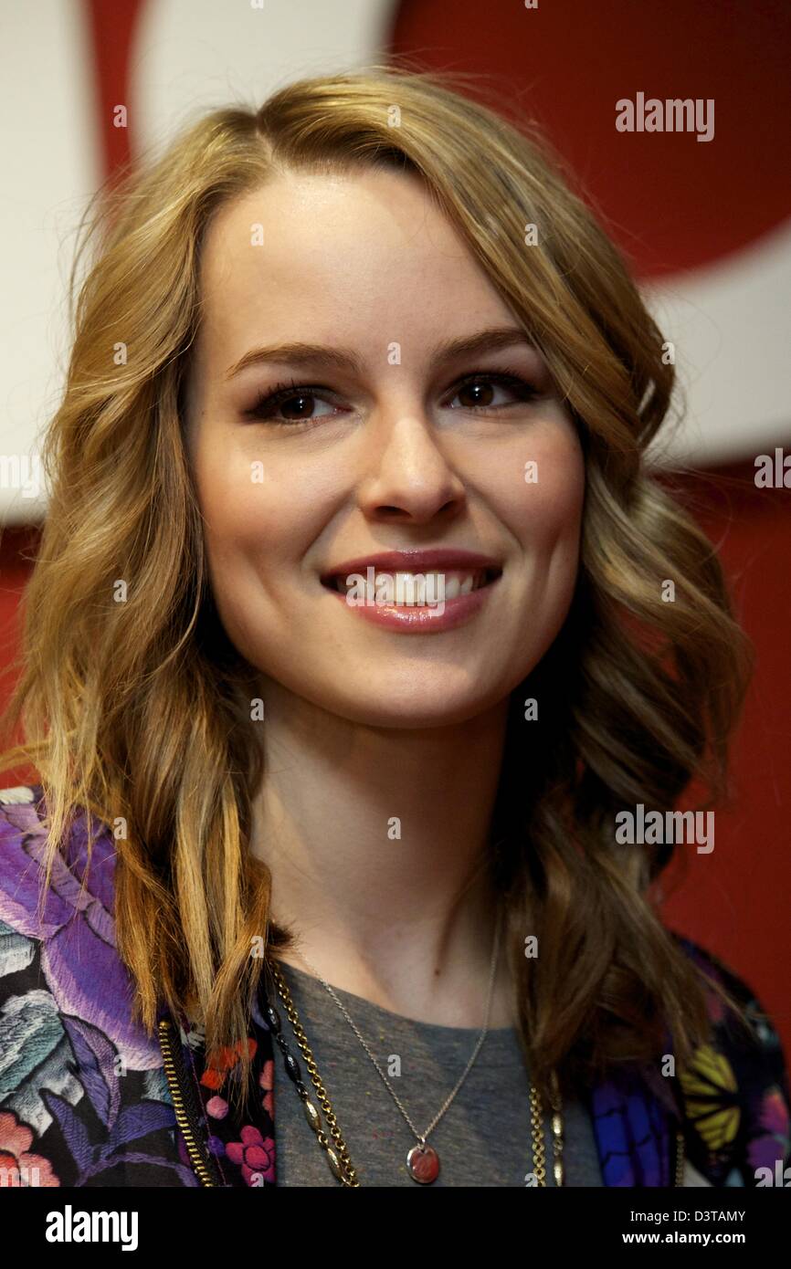 Madrid, Spain. 24th Feb, 2013. Singer Bridgit Mendler attends a meeting ...