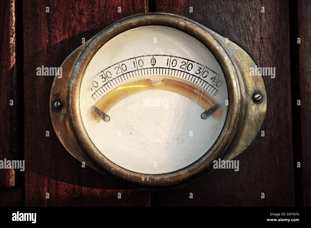 Old vintage inclinometer as a part of sailing boat equipment Stock ...