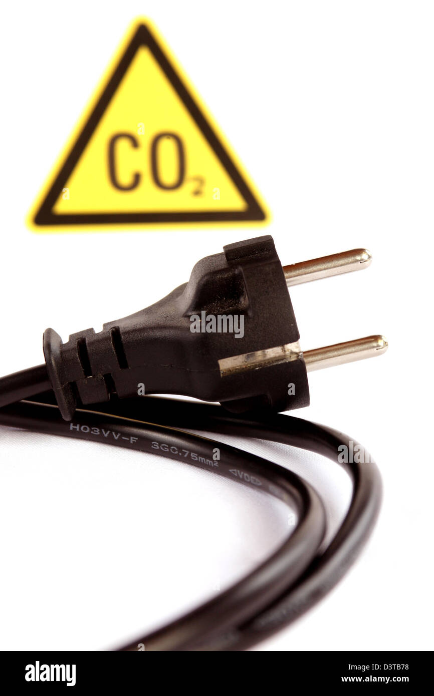 Berlin, Germany, CO2 shield and power cable Stock Photo - Alamy