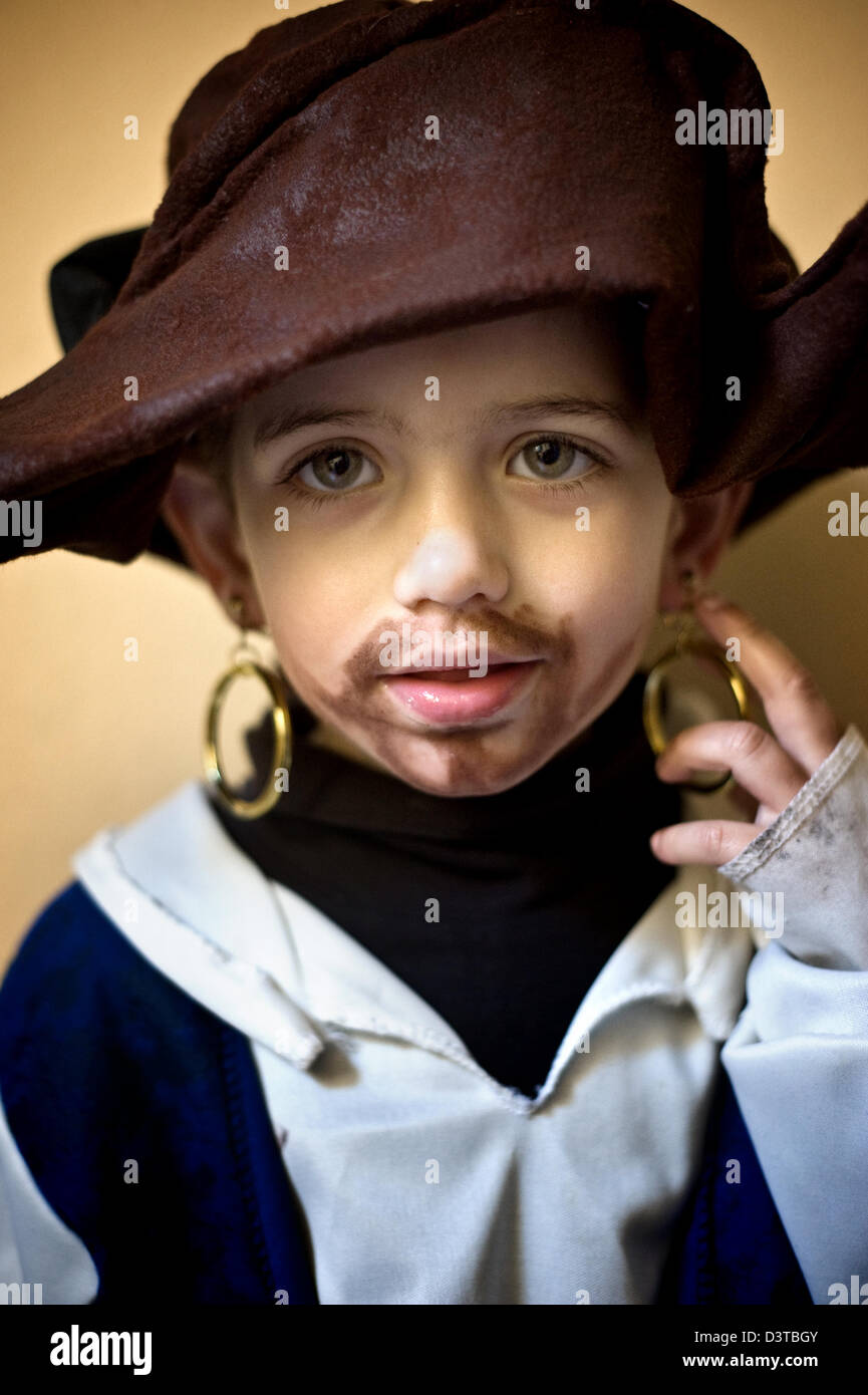 Child dressed as a pirate Stock Photo - Alamy
