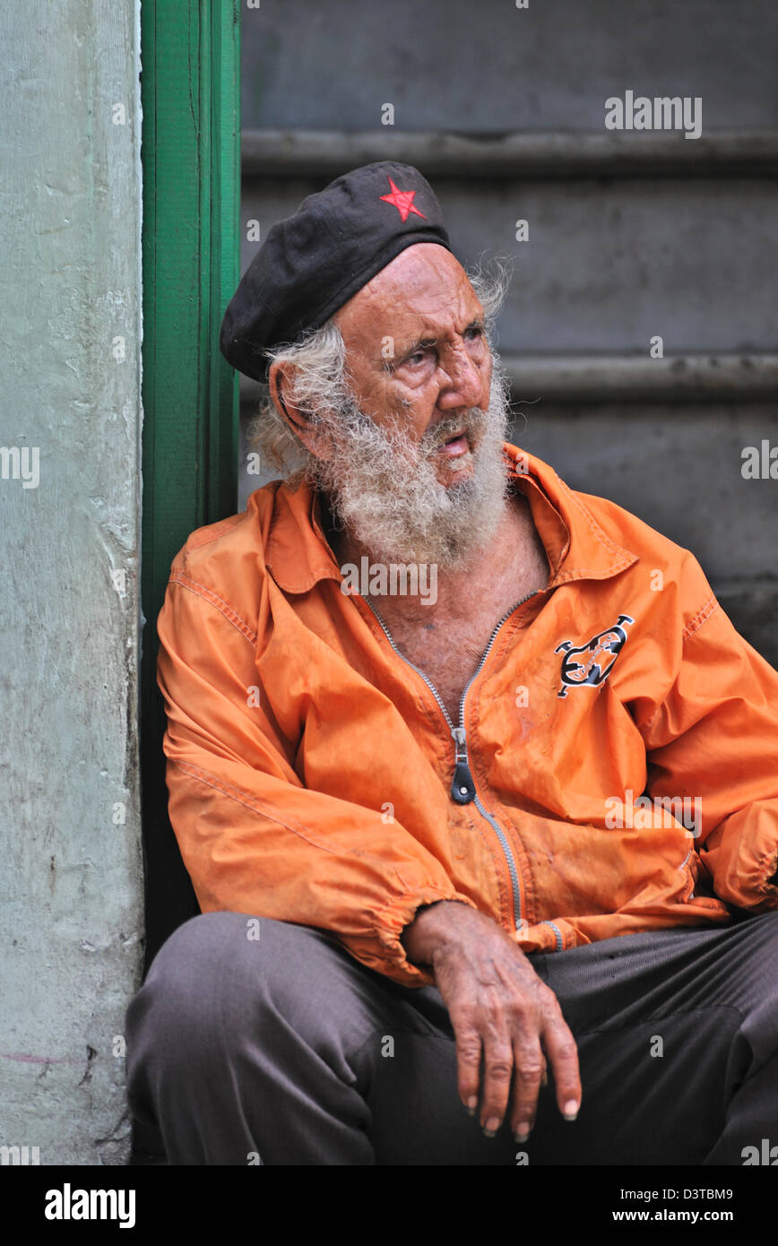Man with beard, Havana, Cuba Stock Photo - Alamy