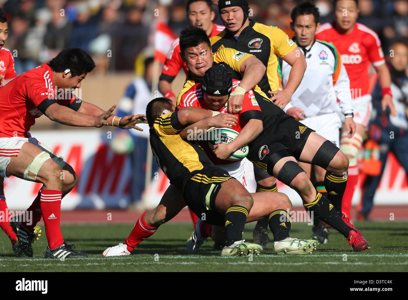 Yoshikazu Ohashi (Kobe Steel), February 24, 2013 - Rugby : The 50th ...