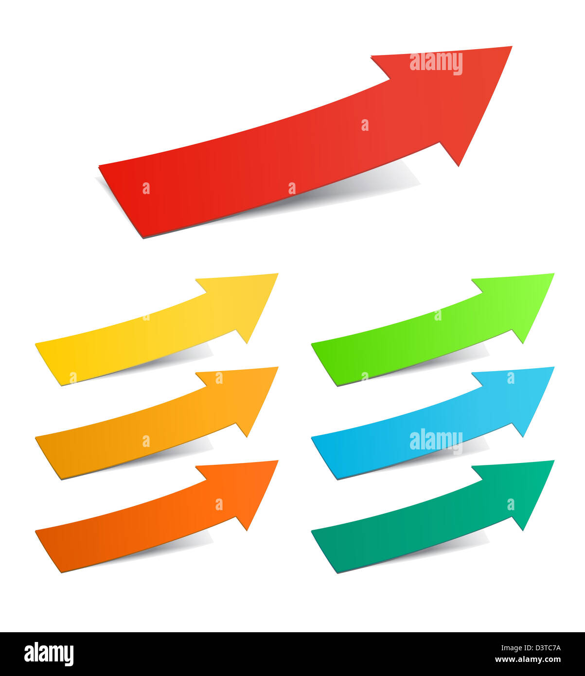 Color arrows stickers set, illustration Stock Photo - Alamy