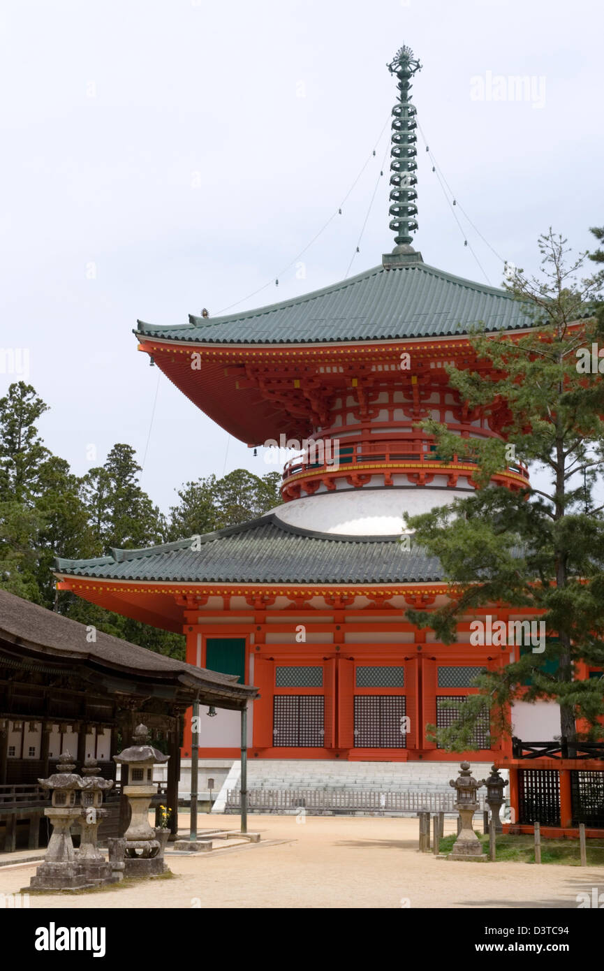 Giant Konpon Daito Great Stupa, central pagoda in Danjo Garan of ...
